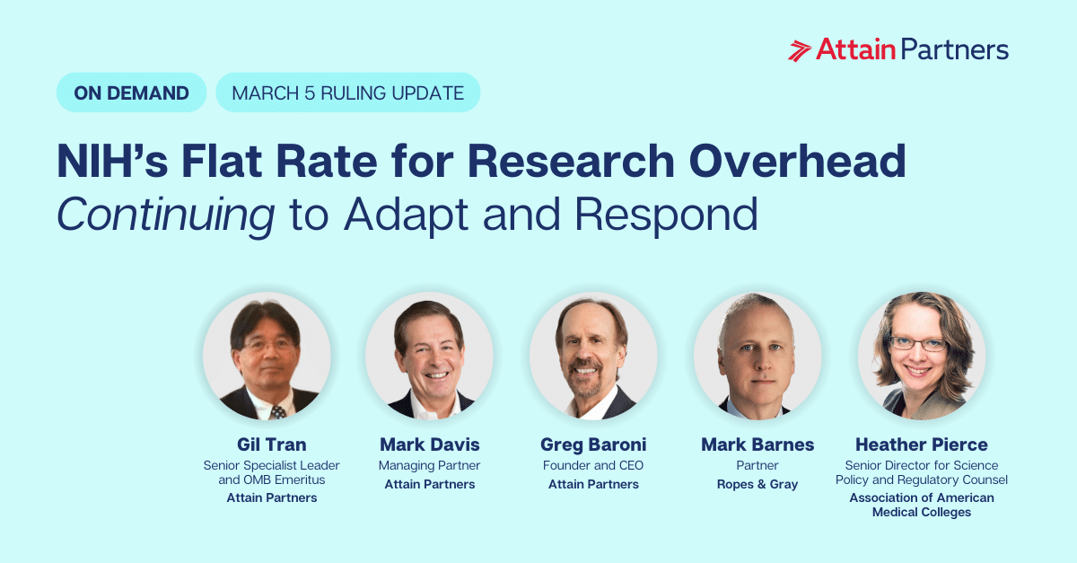Discussion Part 3: NIH’s Flat Rate for Research Overhead - Continuing ...